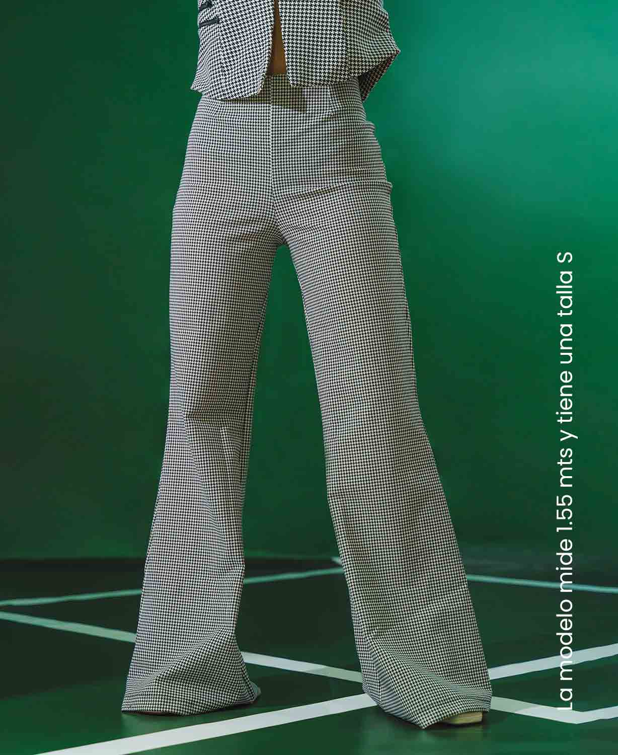 Pantalon Estilo Gallineto Blanco y Negro
